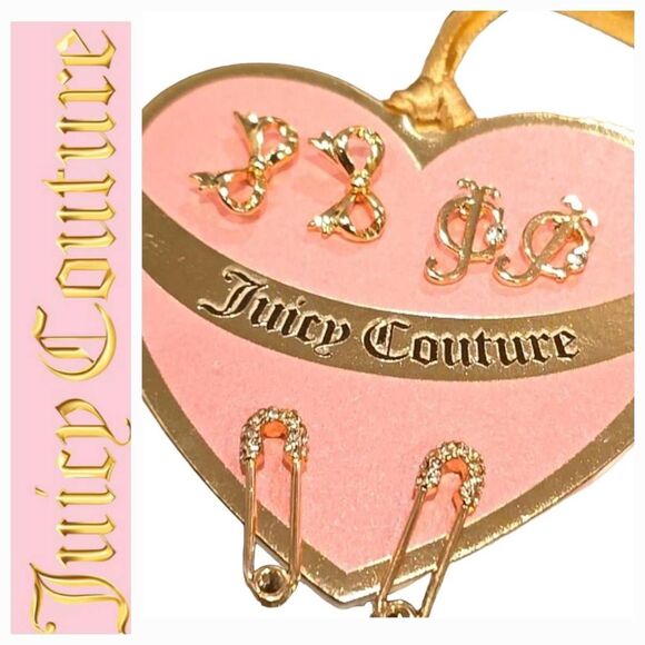 Juicy Couture | Jewelry | Juicy Couture Jc Logo Bow Pin Earring Set ...